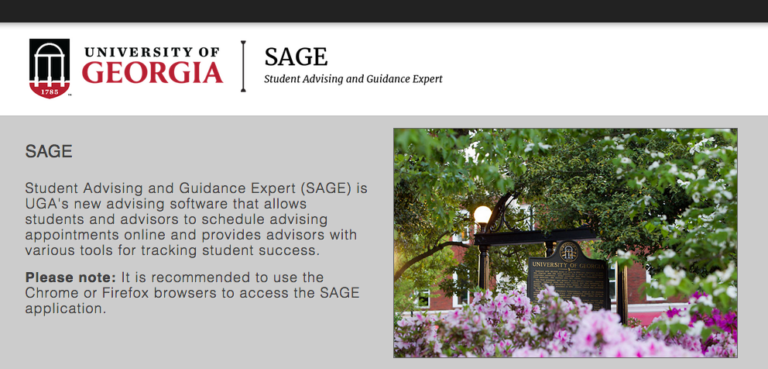 SAGE Updates - UGA Office of Instruction